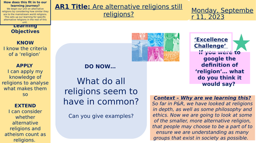 Alternative Religions: Complete Unit (RE/RS) | Teaching Resources