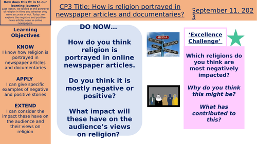 Religion & Media (Complete Unit) | Teaching Resources