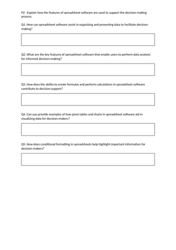 Btec Level 3 It Unit 5 Data Modelling Assignment A Teaching Resources