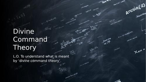 A-Level Religious Studies: Divine Command Theory Full Lesson (Eduqas ...