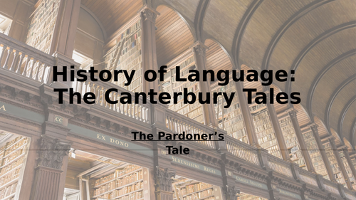 The Canterbury Tales (Chaucer): The Pardoner's Tale | Teaching Resources