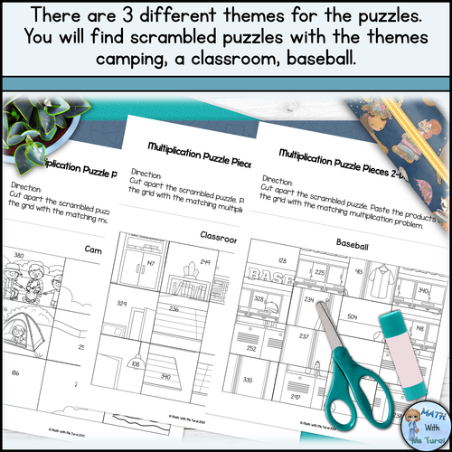 Multi-Digit Multiplication Puzzles | 2-Digit by 1-Digit | Teaching ...