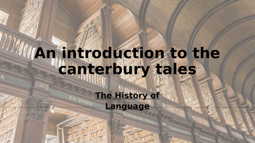 The Canterbury Tales Introduction | Teaching Resources