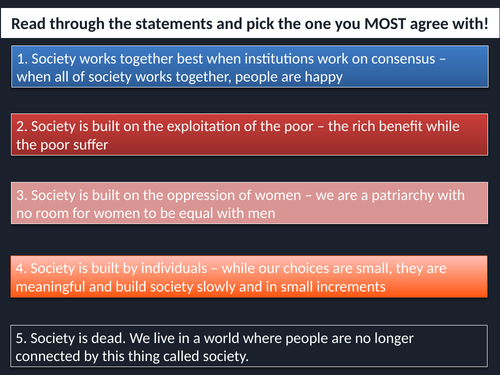 Sociology debates | Teaching Resources