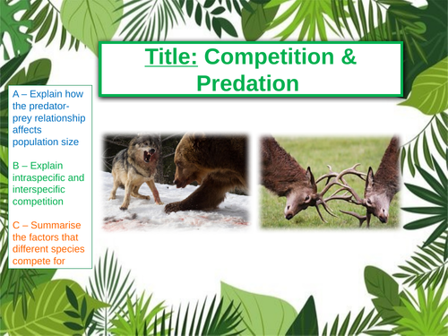 AQA A Level Biology (A2) - 19. Populations in Ecosystems - Competition ...