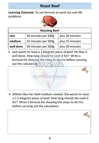 Formula Workbook - Level 1 Maths Functional Skills | Teaching Resources