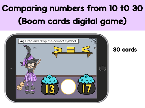 Comparing numbers from 10 to 30 | Teaching Resources