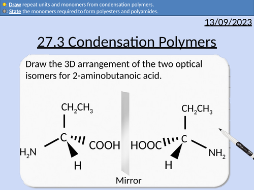 OCR A level Chemistry: Amines, Amino Acids, and Polymers | Teaching ...