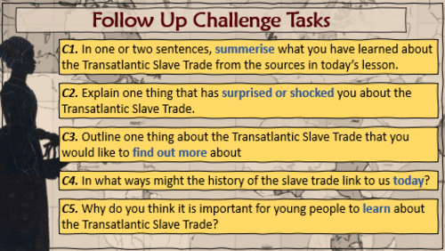 Transatlantic Slave Trade - Source Investigation | Teaching Resources