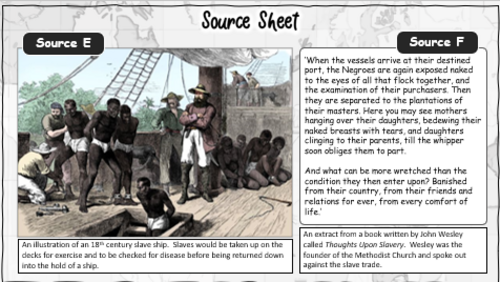 Transatlantic Slave Trade - Source Investigation | Teaching Resources