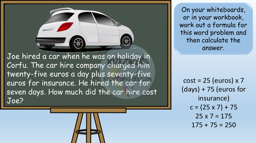 Formulas/Function Machines Powerpoint Lesson - Level 1 Maths Functional ...