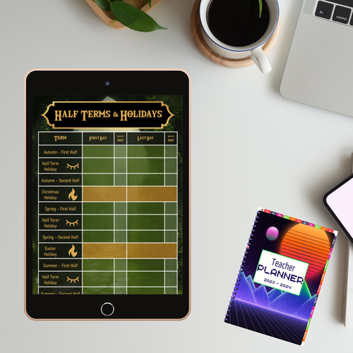 Digital Teacher Planner: Nerdy Retro Gamer PDF with hyperlinks ...