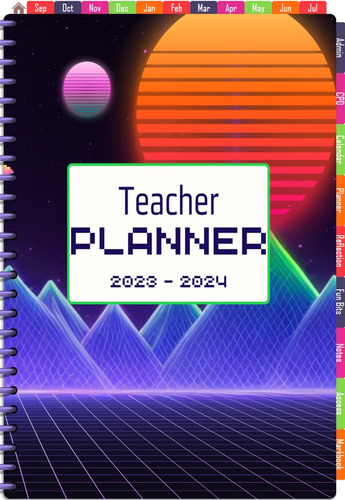 Digital Teacher Planner: Nerdy Retro Gamer PDF with hyperlinks ...