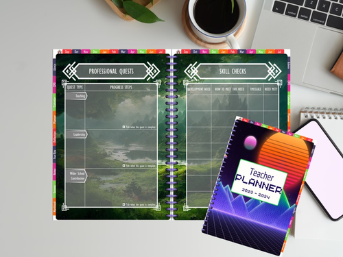 Digital Teacher Planner: Nerdy Retro Gamer PDF with hyperlinks ...