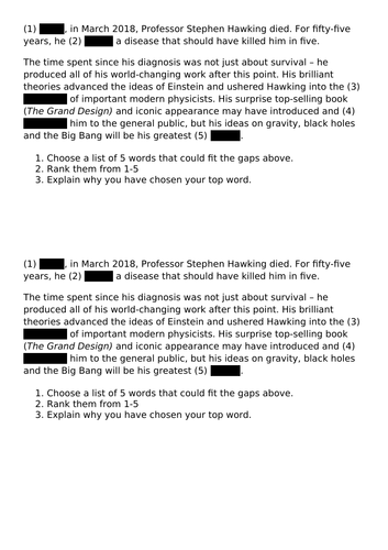 Stephen Hawking Biography Unit of Work | Teaching Resources