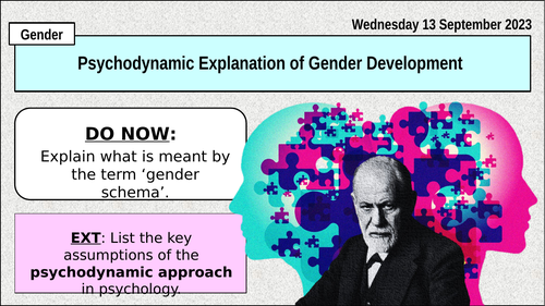 FREUD'S PSYCHODYNAMIC EXPLANATION OF GENDER DEVELOPMENT [A-Level ...