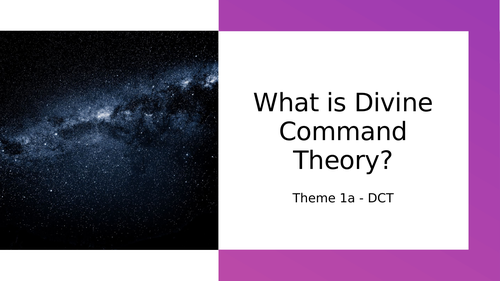 EDUQAS - A-level: Ethics - Divine Command Theory (Complete) | Teaching ...