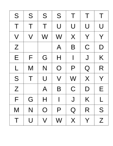 Printable Scrabble board for class word game. | Teaching Resources