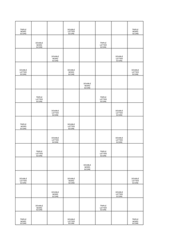 Printable Scrabble board for class word game. | Teaching Resources