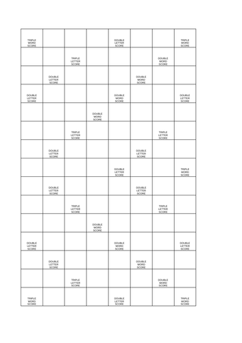 Printable Scrabble board for class word game. | Teaching Resources