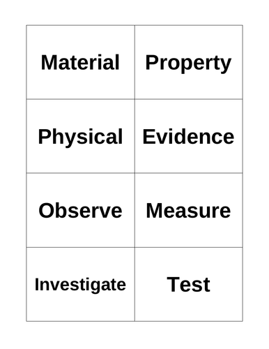 Science printable word cards for Primary | Teaching Resources