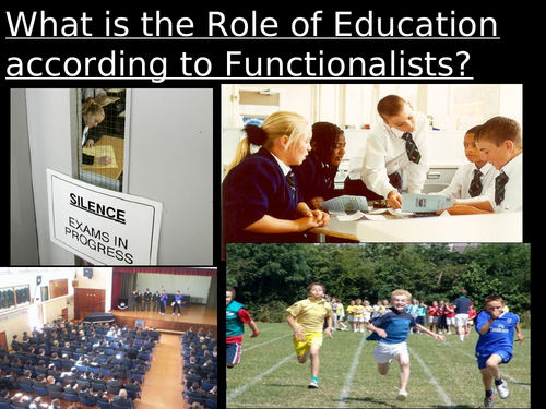 Functionalism- Role of Education PPT Lesson - Covering Durkheim and ...