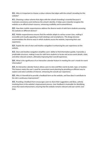 IT BTEC LEVEL 3 - Unit 6: Web Development - Learning Aim B | Teaching ...