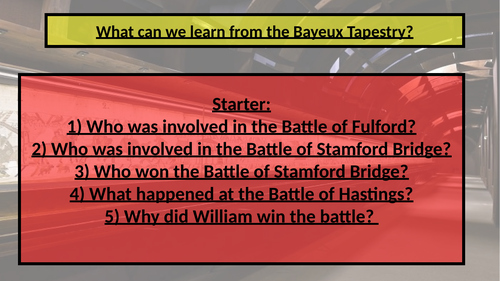 What can we learn from the Bayeux Tapestry? | Teaching Resources