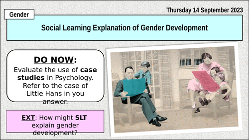 SOCIAL LEARNING EXPLANATION OF GENDER DEVELOPMENT [A-Level Psychology ...
