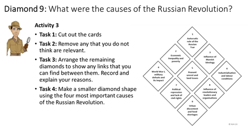 Diamond 9: Causes of the Russian Revolution | Teaching Resources