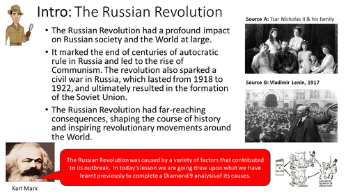 Diamond 9: Causes of the Russian Revolution | Teaching Resources