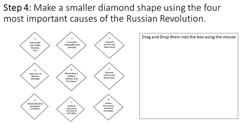 Diamond 9: Causes of the Russian Revolution | Teaching Resources