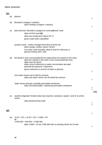 AQA GCSE Biology B5 Diabetes | Teaching Resources