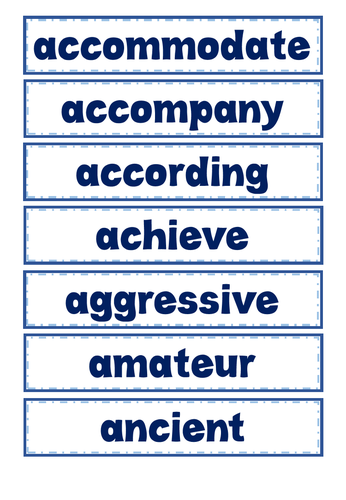 Year 5 and 6 Spellings word cards | Teaching Resources