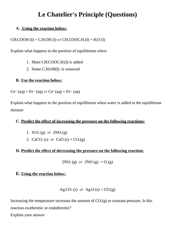 All the worksheets for IB chemistry topic 1 to 11 | Teaching Resources