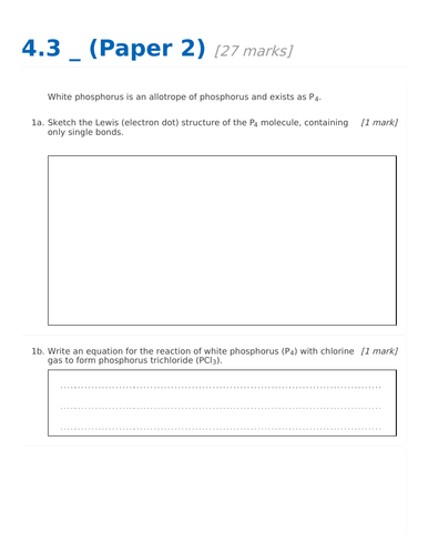 All the worksheets for IB chemistry topic 1 to 11 | Teaching Resources