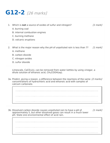 All the worksheets for IB chemistry topic 1 to 11 | Teaching Resources