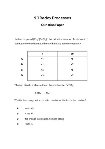 All the worksheets for IB chemistry topic 1 to 11 | Teaching Resources