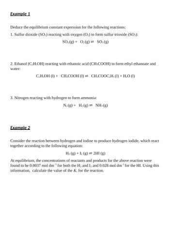 All the worksheets for IB chemistry topic 1 to 11 | Teaching Resources