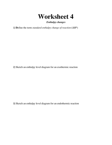 All the worksheets for IB chemistry topic 1 to 11 | Teaching Resources