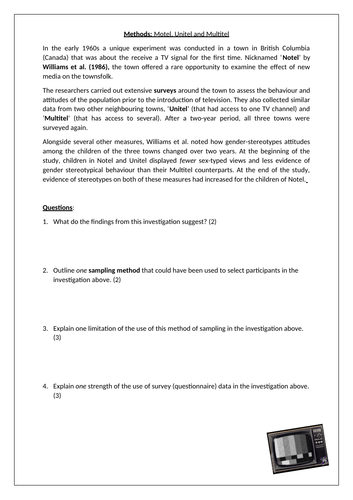 THE INFLUENCE OF CULTURE AND MEDIA ON GENDER ROLES [A-Level Psychology ...