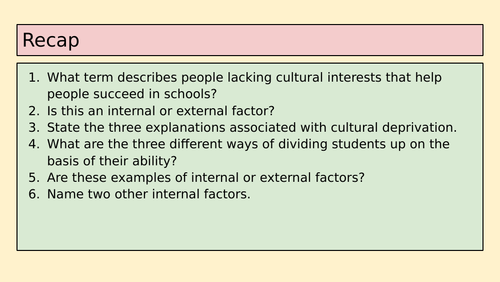 GCSE Sociology: Material Deprivation | Teaching Resources
