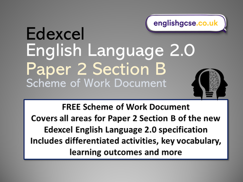 Edexcel 2.0 English Language Paper 2 Section B Scheme of Work ...