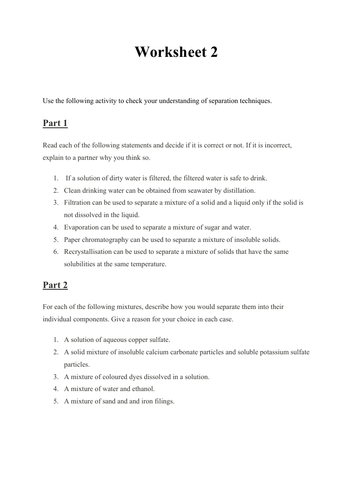 Structure 1 / IB Chemistry / Structure 1.1 (Including worksheets ...