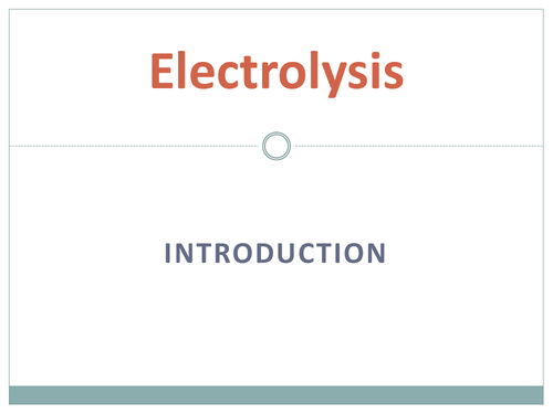 Electrolysis - Edexcel IGCSE Chemistry | Teaching Resources