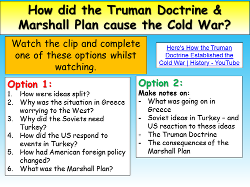 Truman Doctrine + Marshall Plan | Teaching Resources