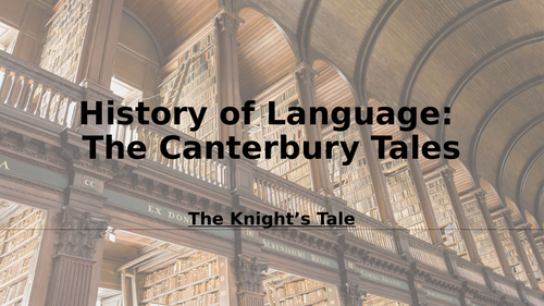 The Canterbury Tales (Chaucer): The Knight's Tale | Teaching Resources
