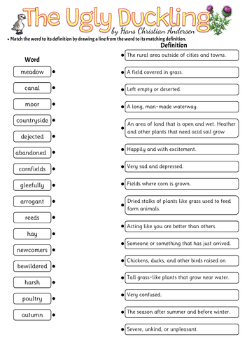 The Ugly Duckling Reading Worksheets | Teaching Resources