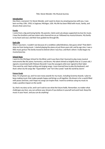 Autobiography Writing Unit Year 4 | Teaching Resources