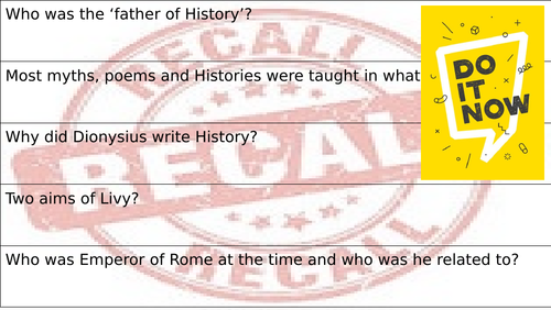 GCSE Ancient History: Foundations of Rome - Lesson 4: Livy | Teaching ...